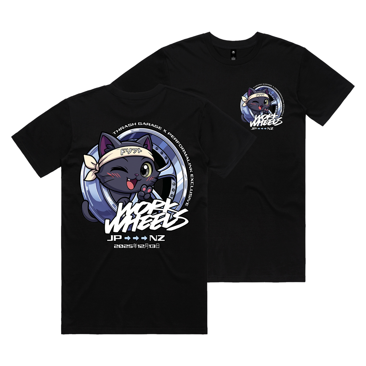 Work Wheels Offical Collab T Shirt — Thrash Garage NZ