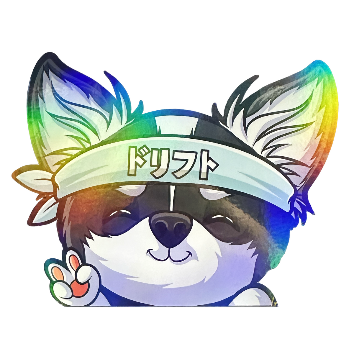 Dorifuto Buddies Holo Pup Decal — Thrash Garage NZ