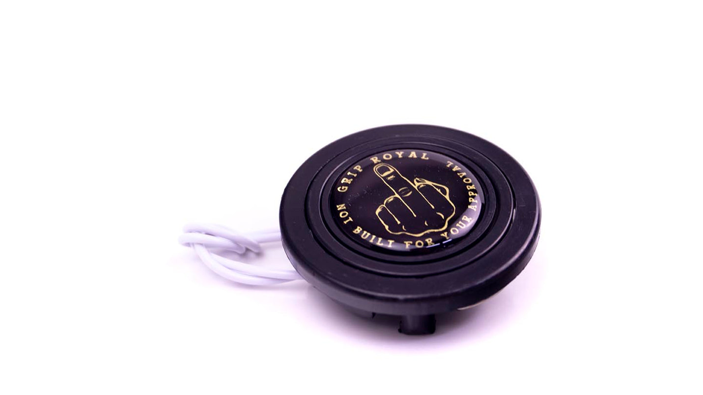 Grip Royal Middle Finger Gold Horn Button — Thrash Garage NZ