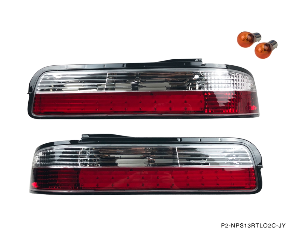Nissan Silvia S13 Clear & Red LED Tail Lights — Thrash Garage NZ