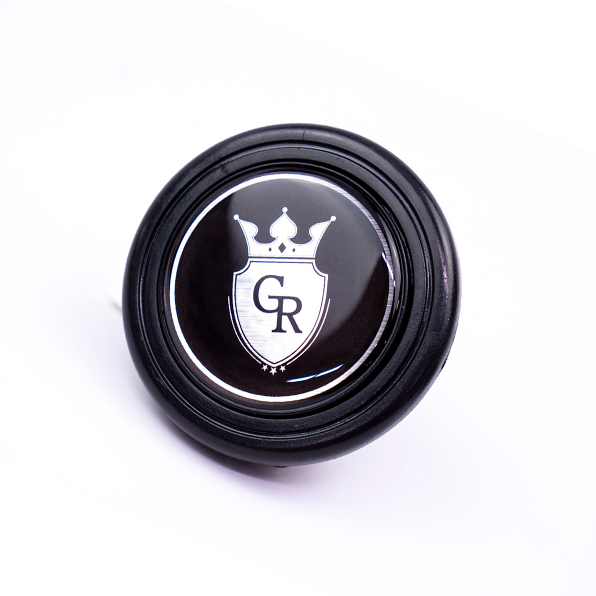 Grip Royal Silver Crest Horn Button — Thrash Garage NZ